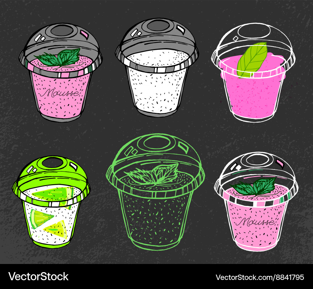 Hand drawn mousse Royalty Free Vector Image - VectorStock