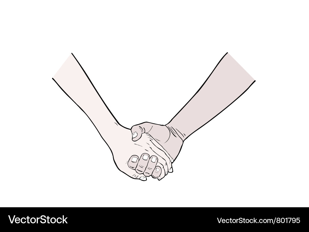 Holding hands Royalty Free Vector Image - VectorStock