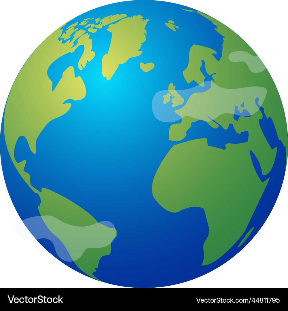 Isometric earth icon Royalty Free Vector Image
