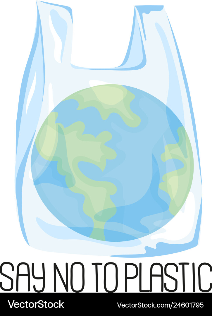 Plastic Earth Pollution Banner Royalty Free Vector Image