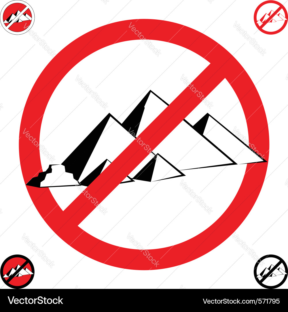Pyramiden Symbol Stopp Lizenzfreies Vektorbild