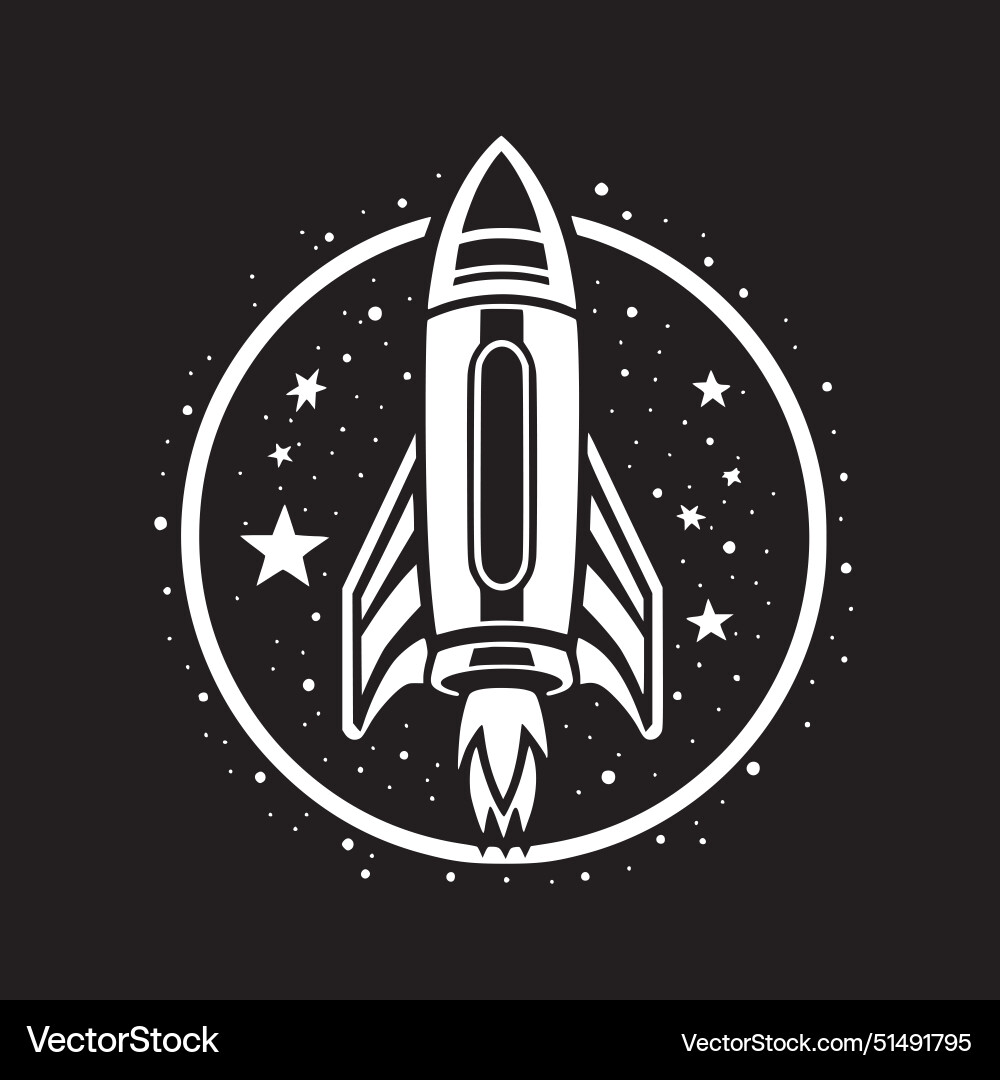 Space - black and white Royalty Free Vector Image