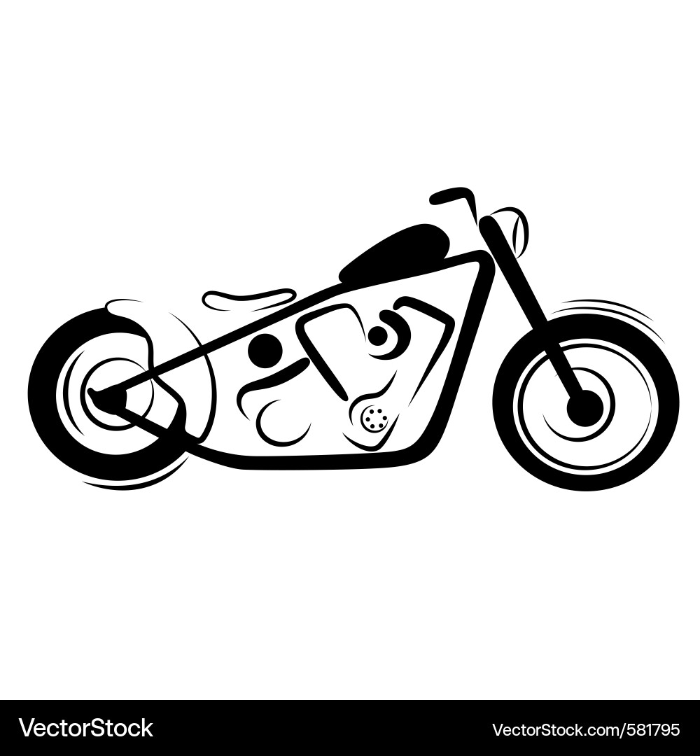 Vintage Motorcycle Chopper Royalty Free Vector Image