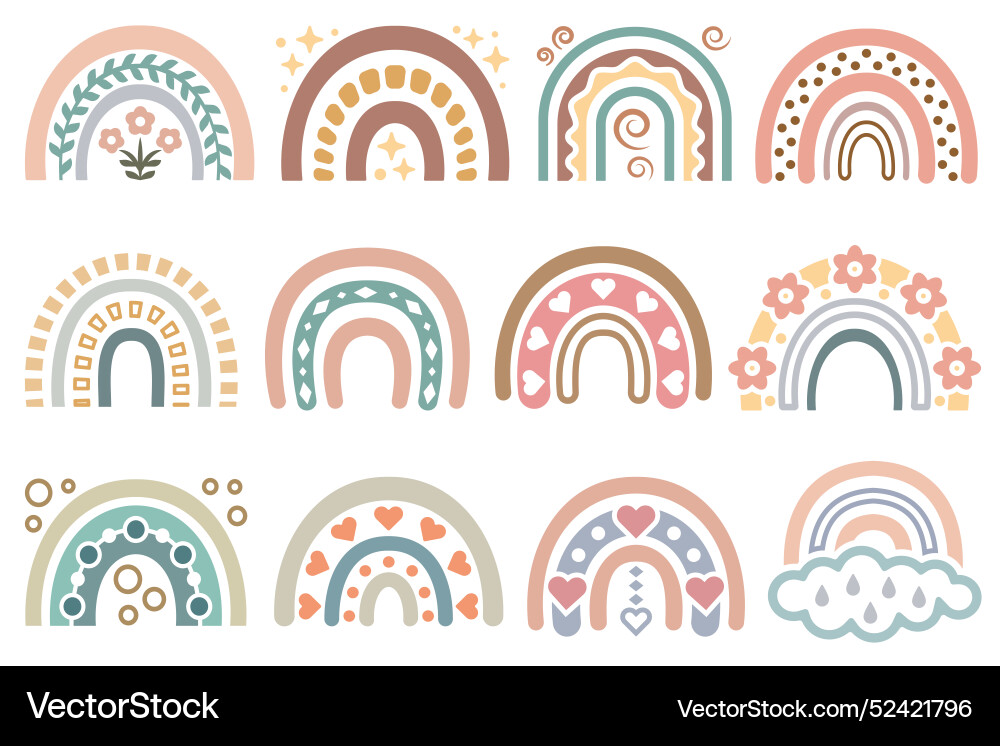 Boho shapes Royalty Free Vector Image - VectorStock