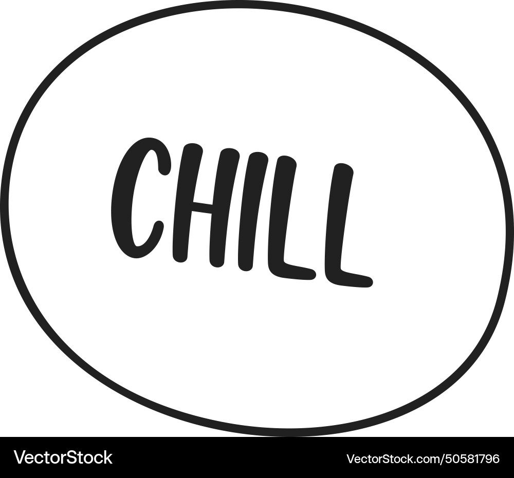 Chill speech bubble Royalty Free Vector Image - VectorStock