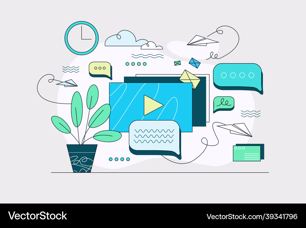 Incoming business messages on pc Royalty Free Vector Image