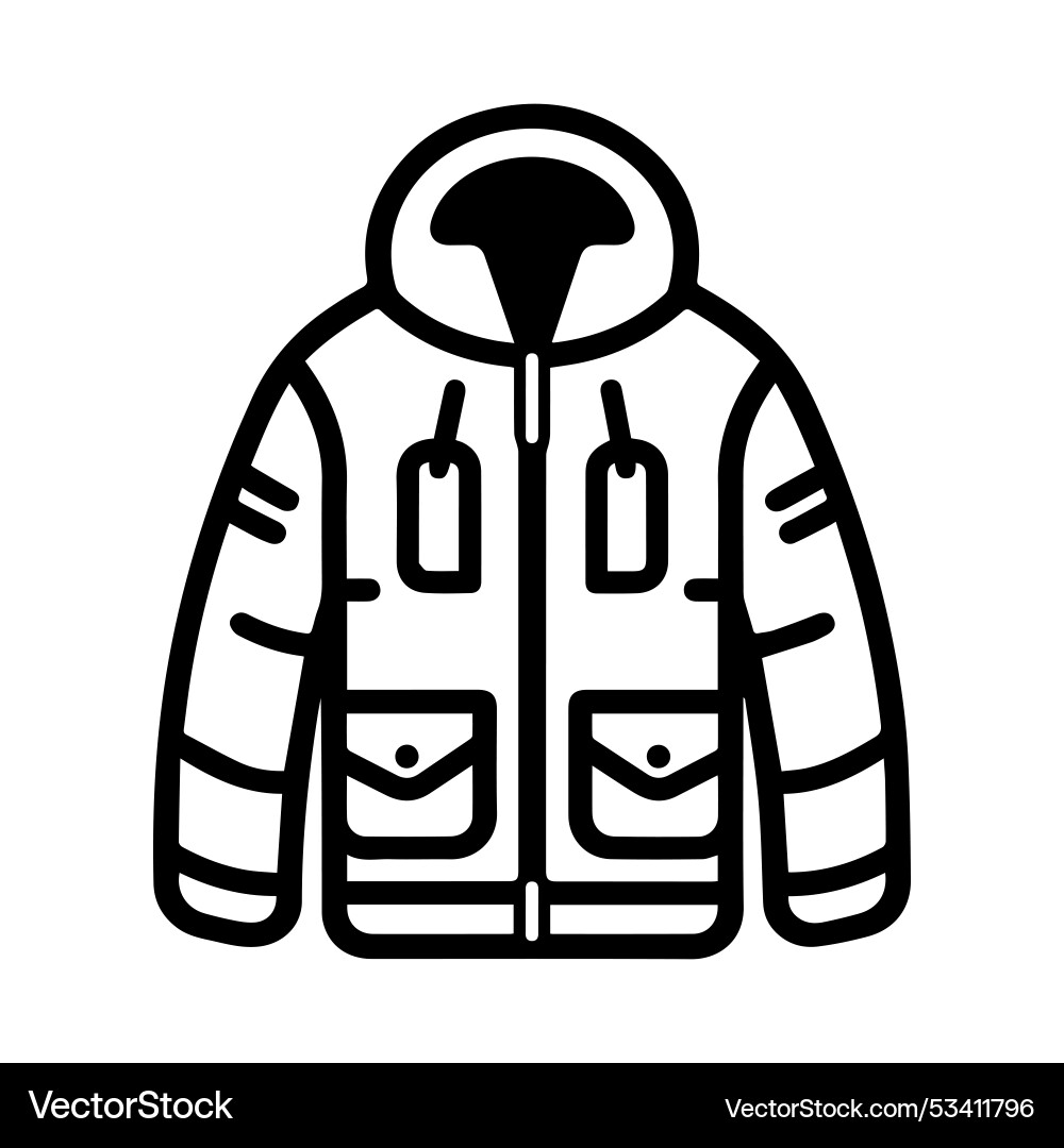 Jacket icon or modern line symbol art Royalty Free Vector