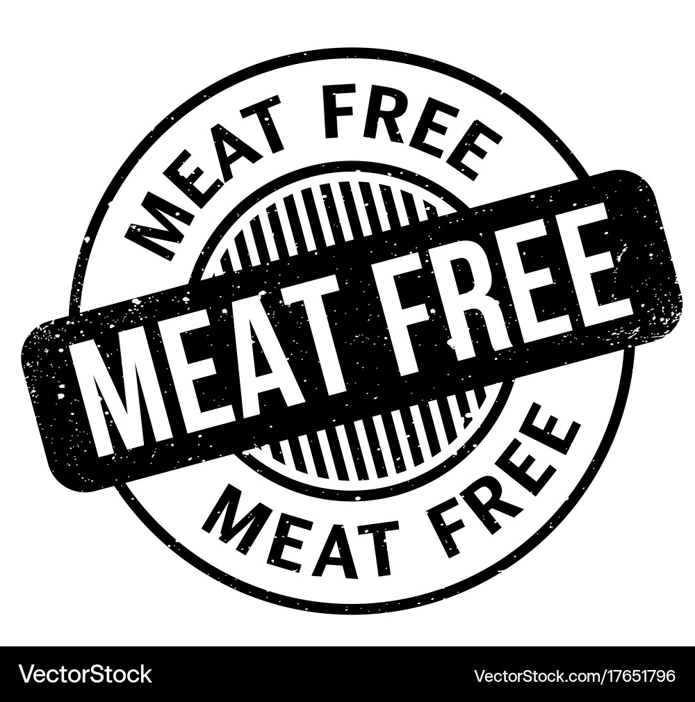 Meat free rubber stamp Royalty Free Vector Image