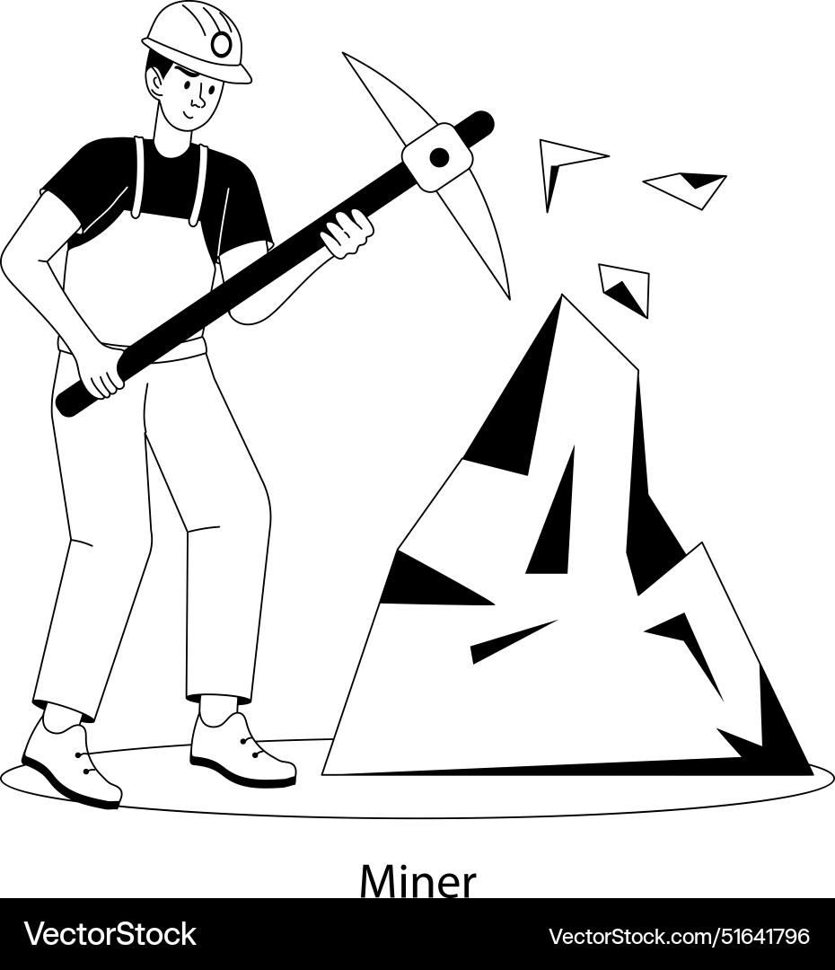 Miner Royalty Free Vector Image - VectorStock
