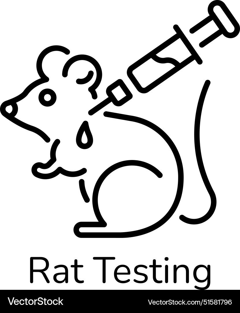 Rat testing Royalty Free Vector Image - VectorStock