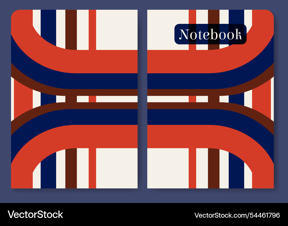 School notebook cover design template diary Vector Image