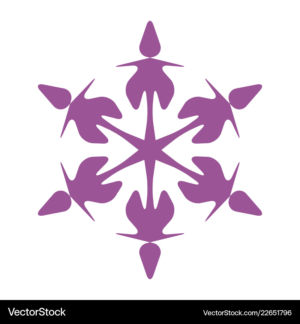 Simple snowflake element Royalty Free Vector Image