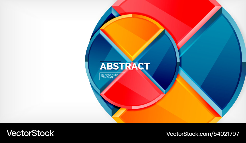 Abstract background - circles and round triangles Vector Image