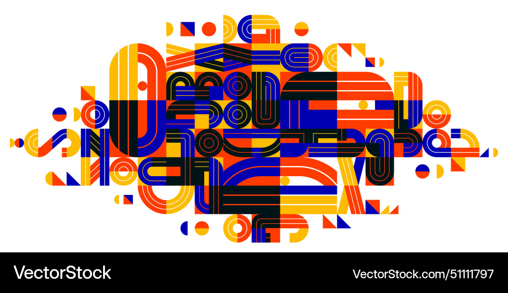 Abstract modern trendy design geometric shapes Vector Image
