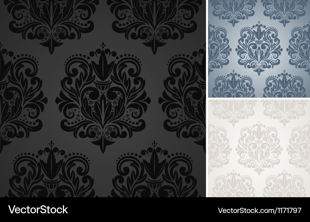Beautiful damask pattern Royalty Free Vector Image