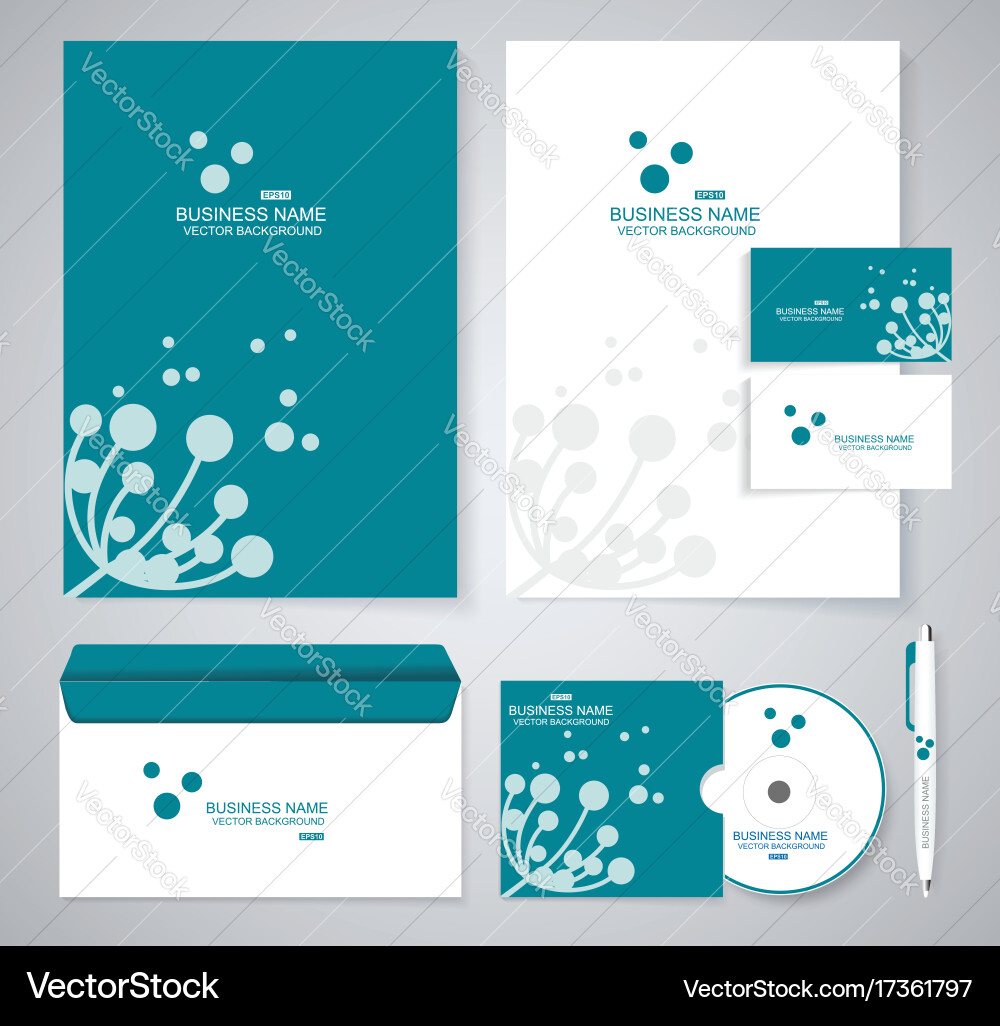 Document template design with silhouette Vector Image