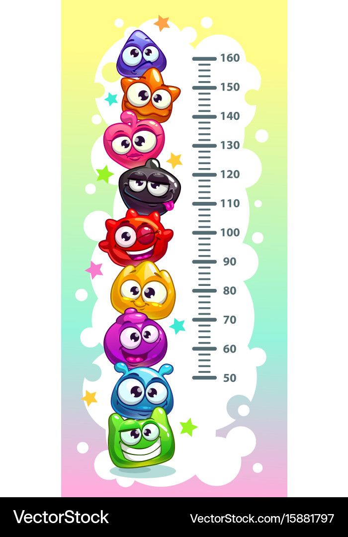 Kids height chart Royalty Free Vector Image - VectorStock