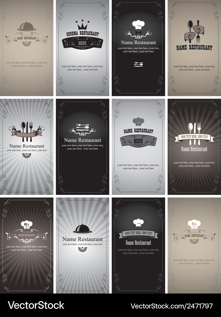 Retro cards Royalty Free Vector Image - VectorStock