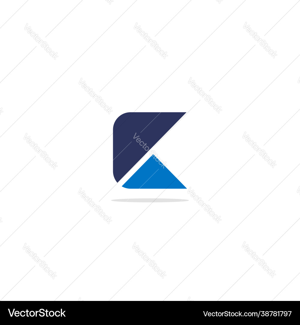 Shape triangle square c logo Royalty Free Vector Image