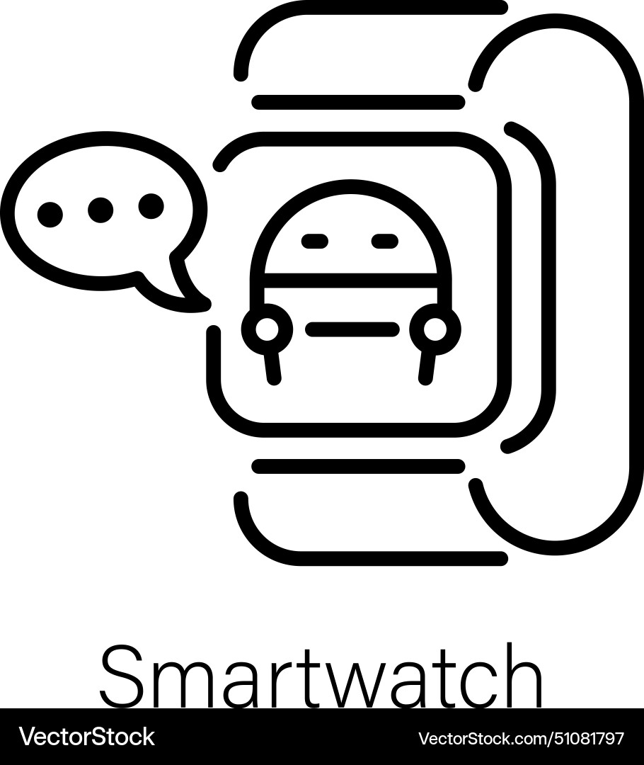 Smartwatch Royalty Free Vector Image - VectorStock