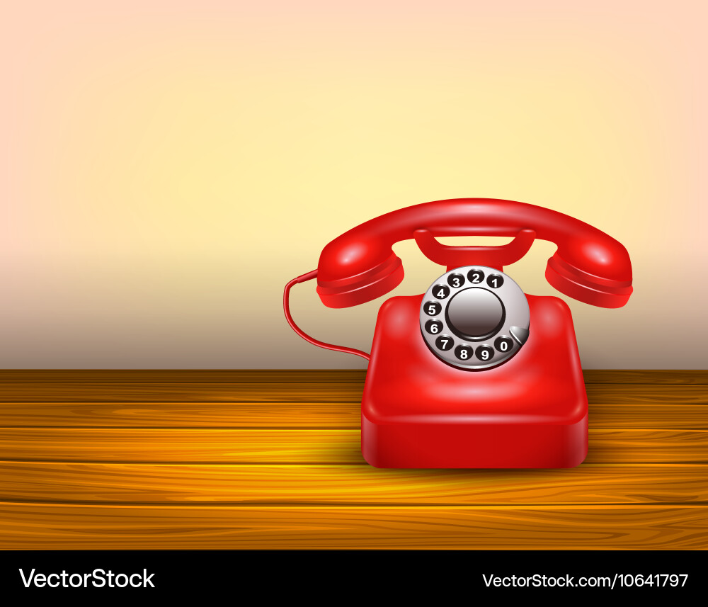 Vintage Red Telephone Royalty Free Vector Image