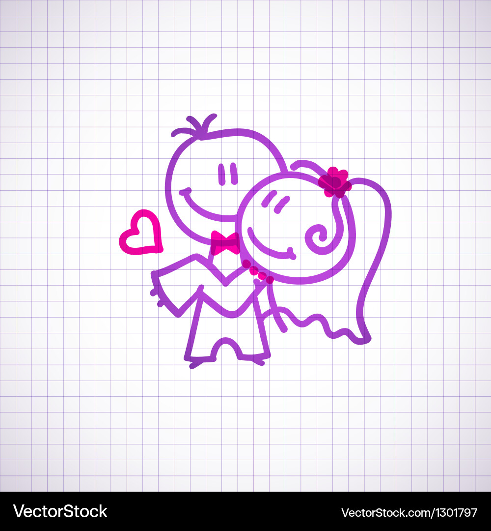 Wedding couple Royalty Free Vector Image - VectorStock