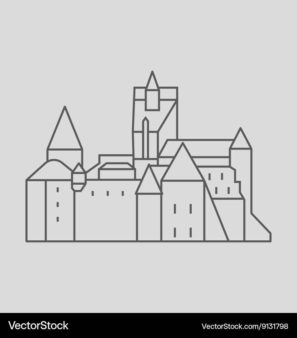 Bran castle Royalty Free Vector Image - VectorStock