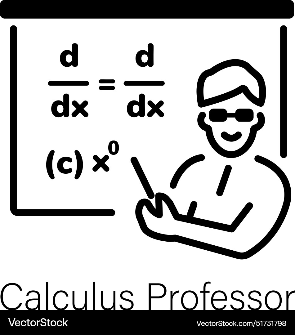 Calculus professor Royalty Free Vector Image - VectorStock