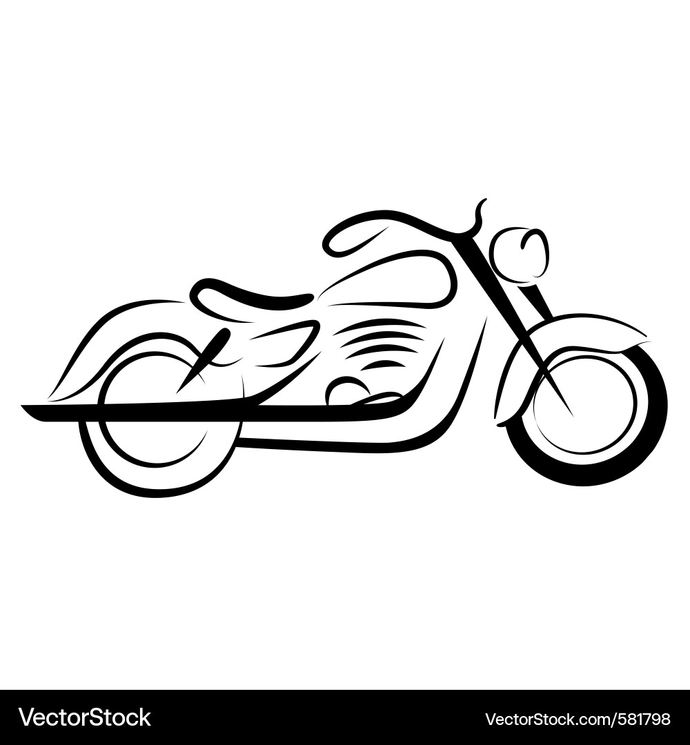 Chopper motorcycle Royalty Free Vector Image - VectorStock