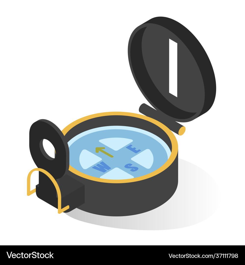 Compass for travelling hiking and voyage Vector Image