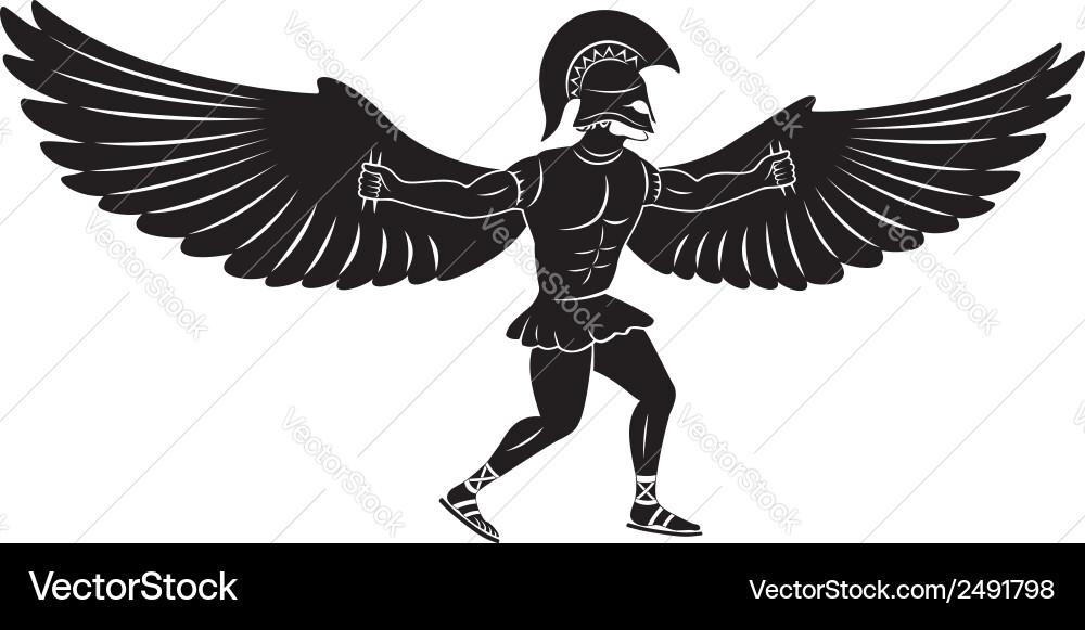 Icarus with Wings - Mythological Figure Royalty Free Vector