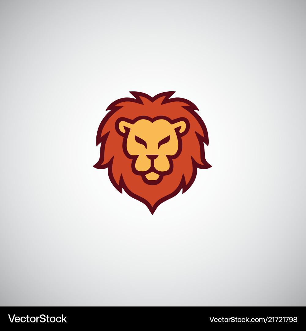 Lion simple logo Royalty Free Vector Image - VectorStock