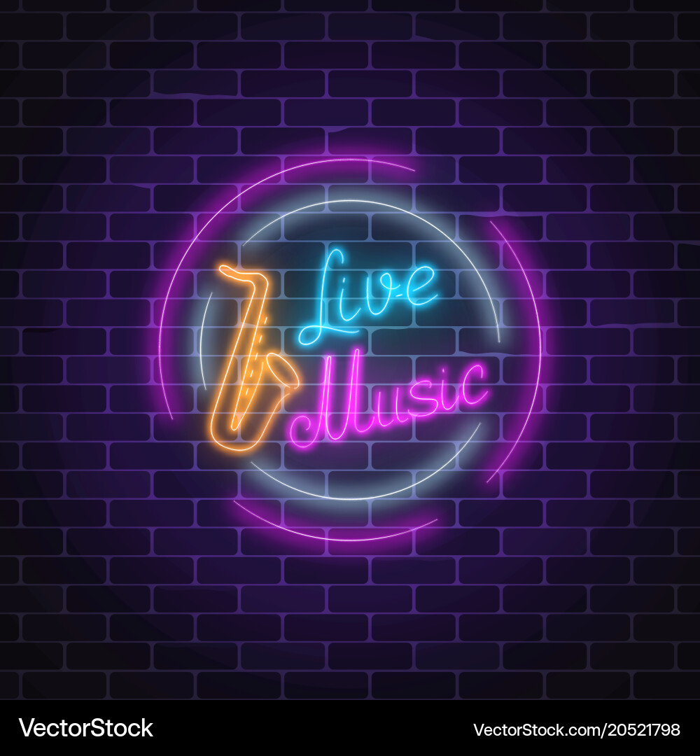 Neon Music Bar Sign (20521798) – Royalty-Free Vector | VectorStock