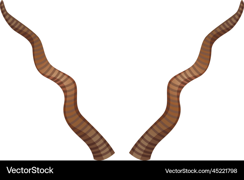 Wavy horns mask composition Royalty Free Vector Image