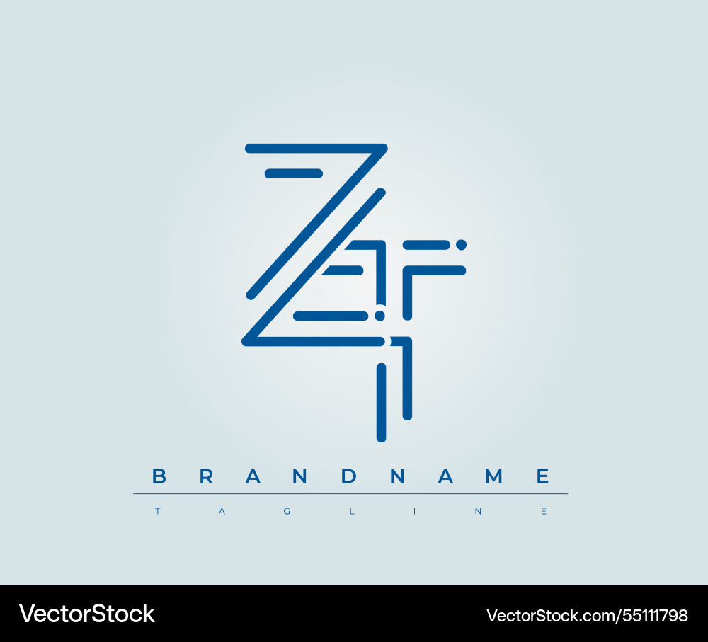 Zt technology letter logo template Royalty Free Vector Image