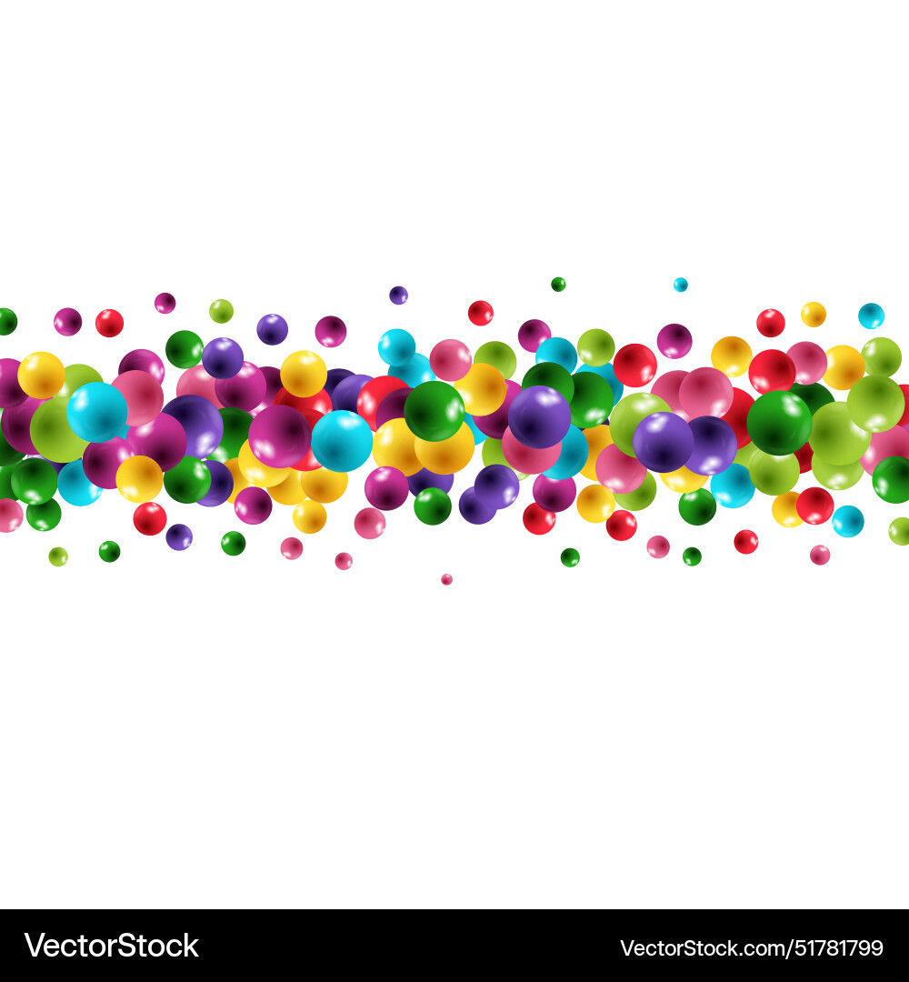 Abstract template with color balls background Vector Image