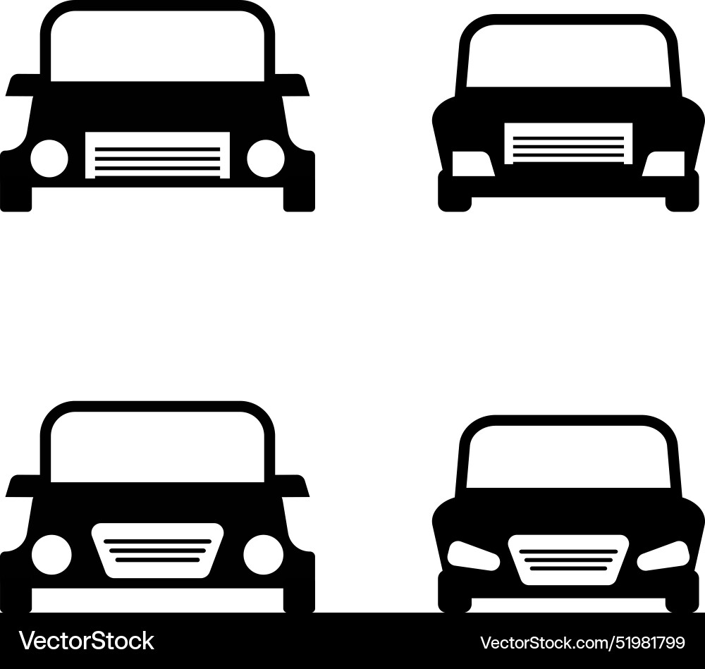 Car icon set Royalty Free Vector Image - VectorStock