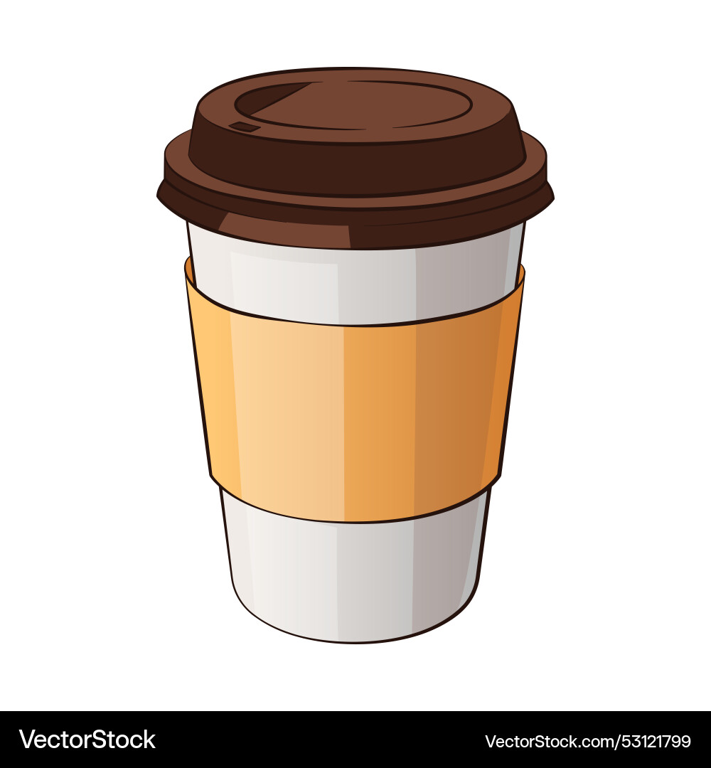 Coffee to go cup isolated on white background Vector Image