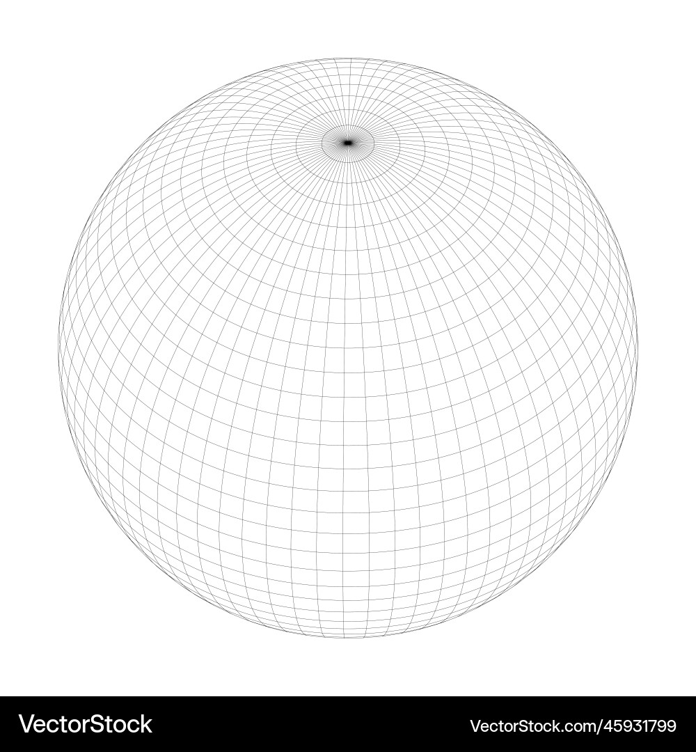 Earth Globe with Grid Overlay Royalty Free Vector Image