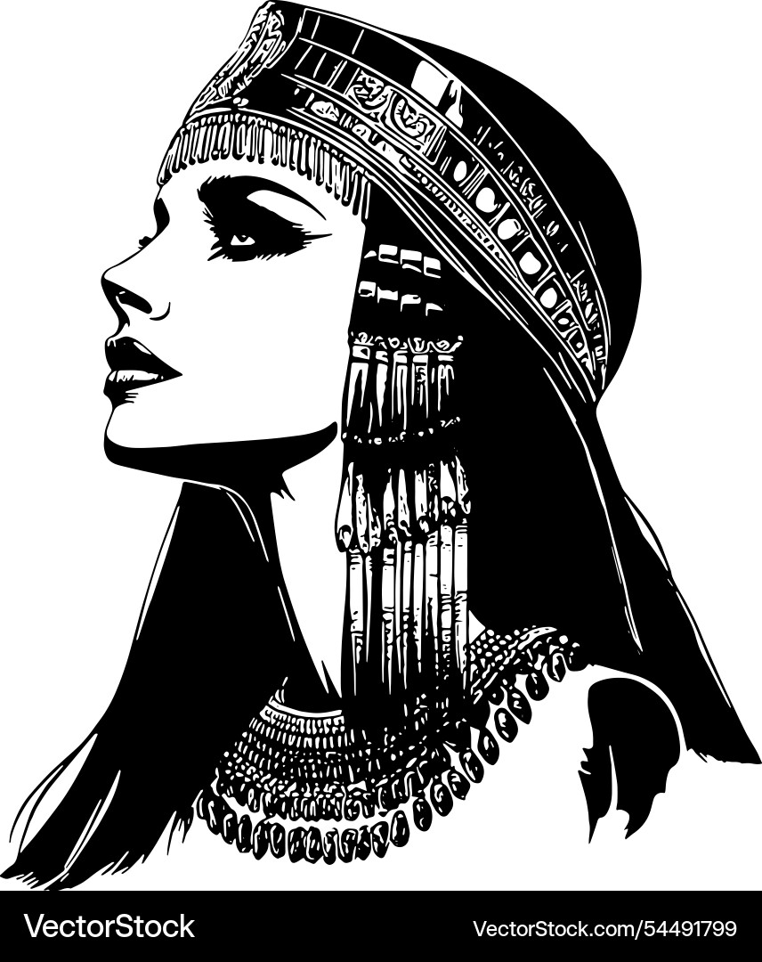 Egyptian queen Royalty Free Vector Image - VectorStock