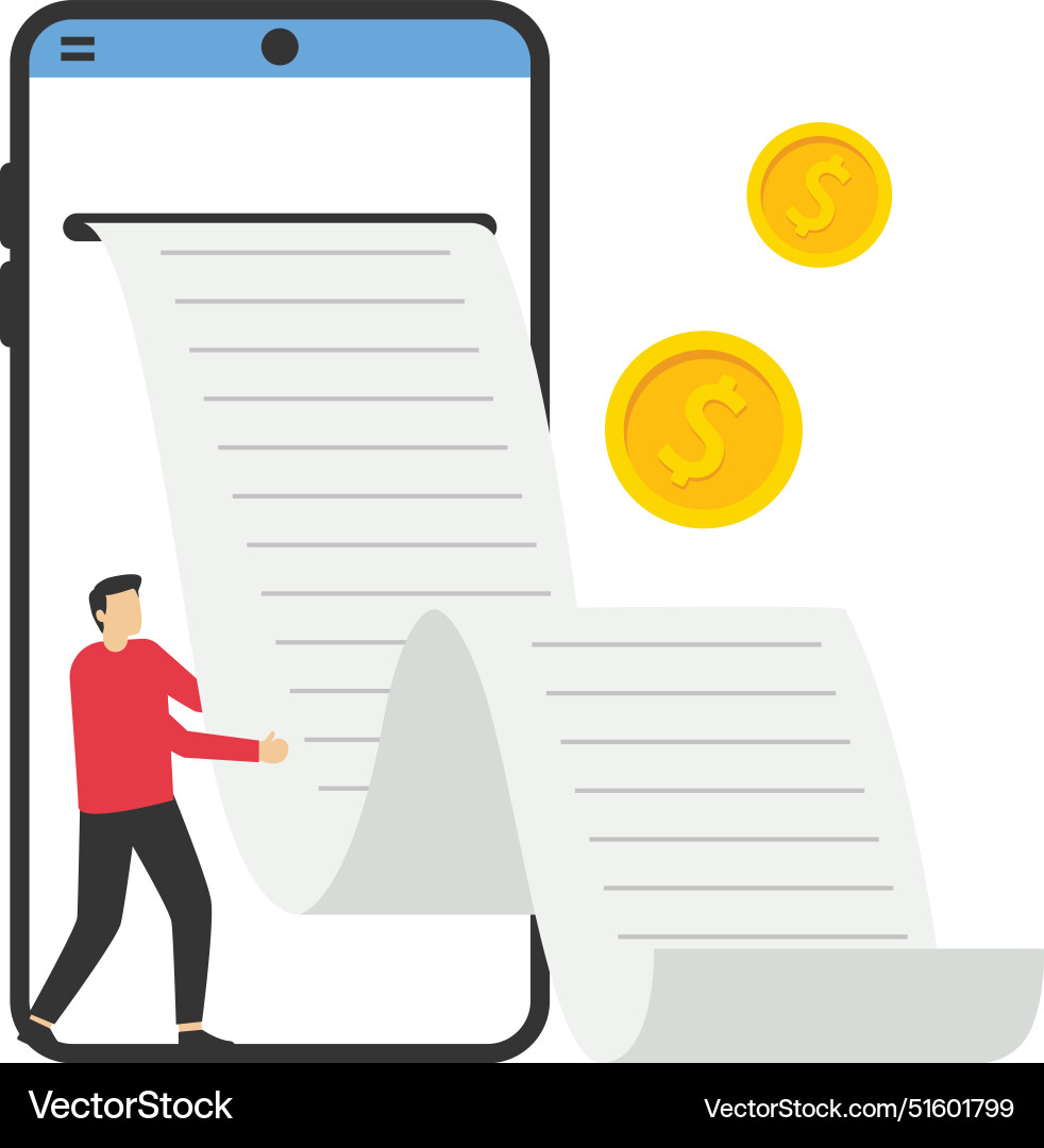 Financial management characters payi Royalty Free Vector