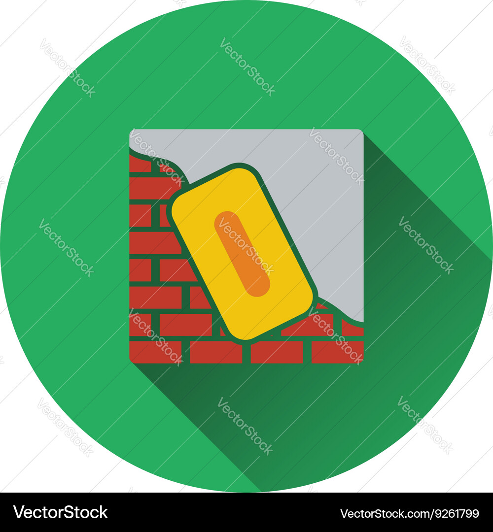 Icon of plastered brick wall Royalty Free Vector Image