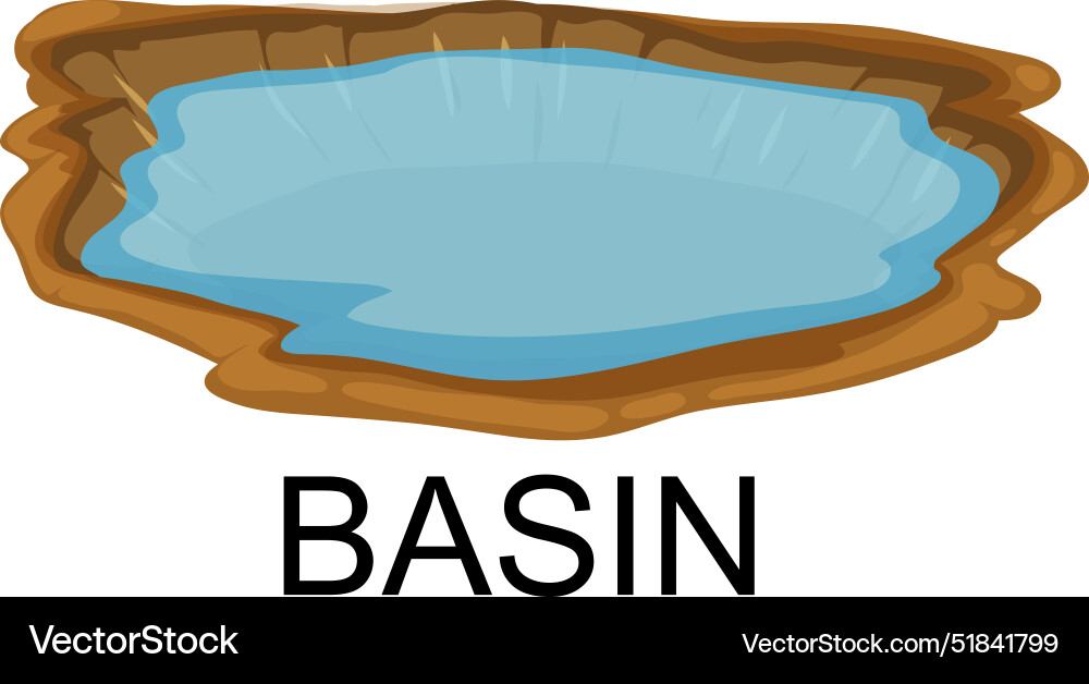 Image of a water basin Royalty Free Vector Image