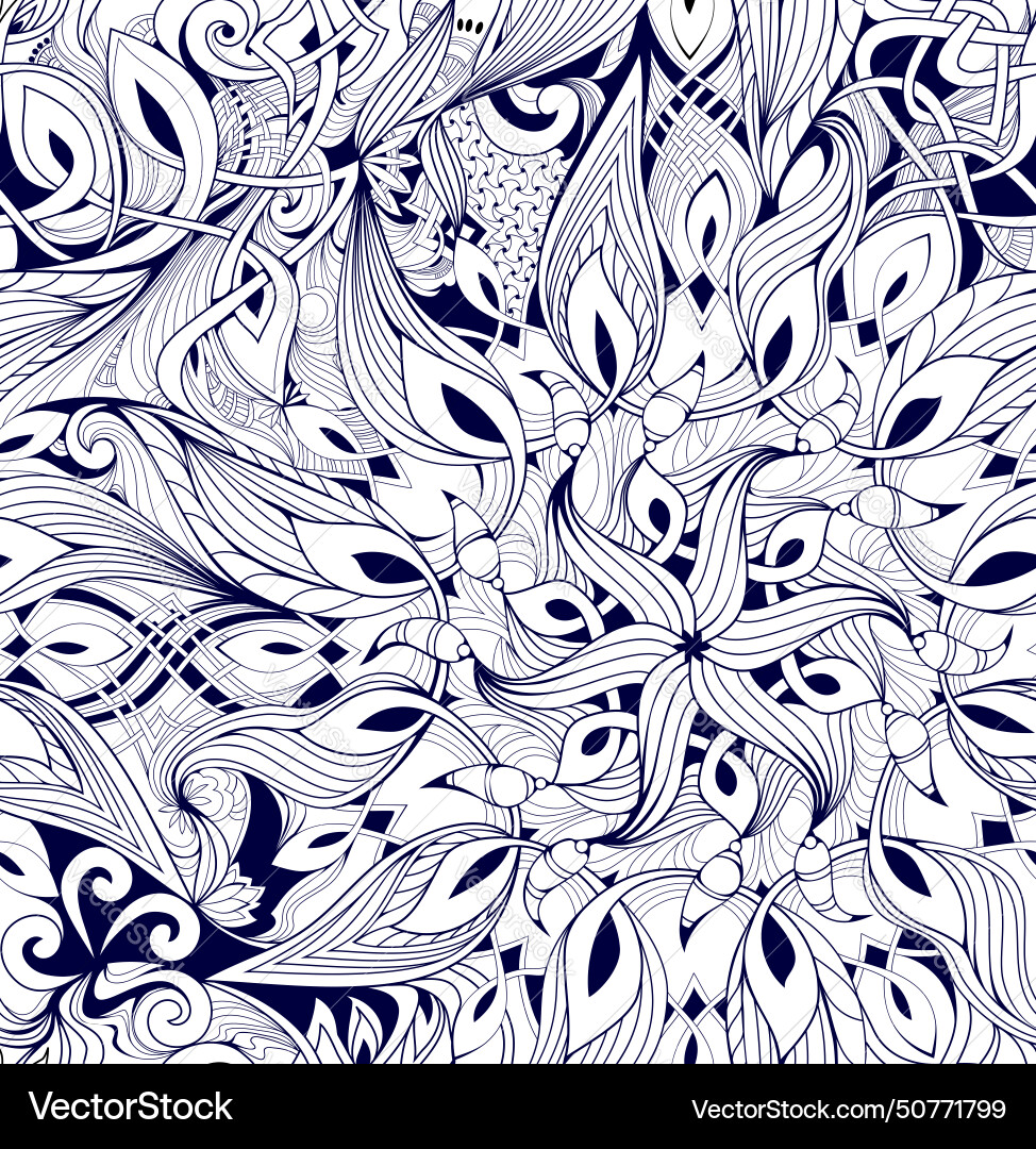 Seamless pattern ornament fantasy abstract Vector Image