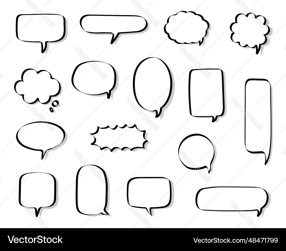 Speech Bubbles & Balloons Royalty Free Vector Image