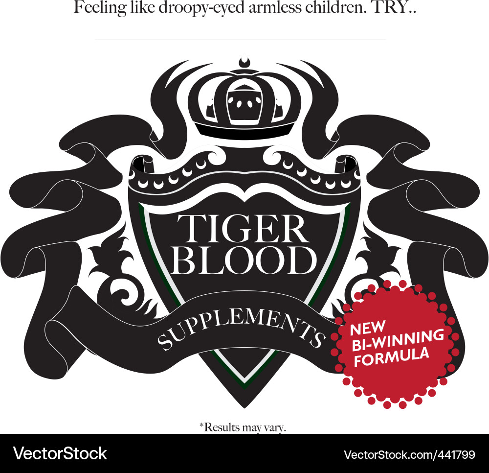 Tiger Blood - Motivational Quote Royalty Free Vector Image