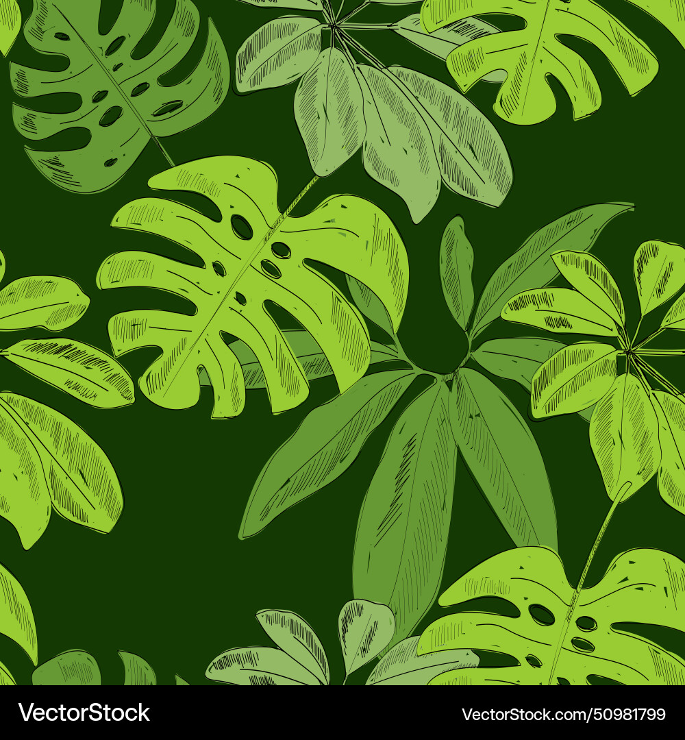 Tropical seamless pattern Royalty Free Vector Image