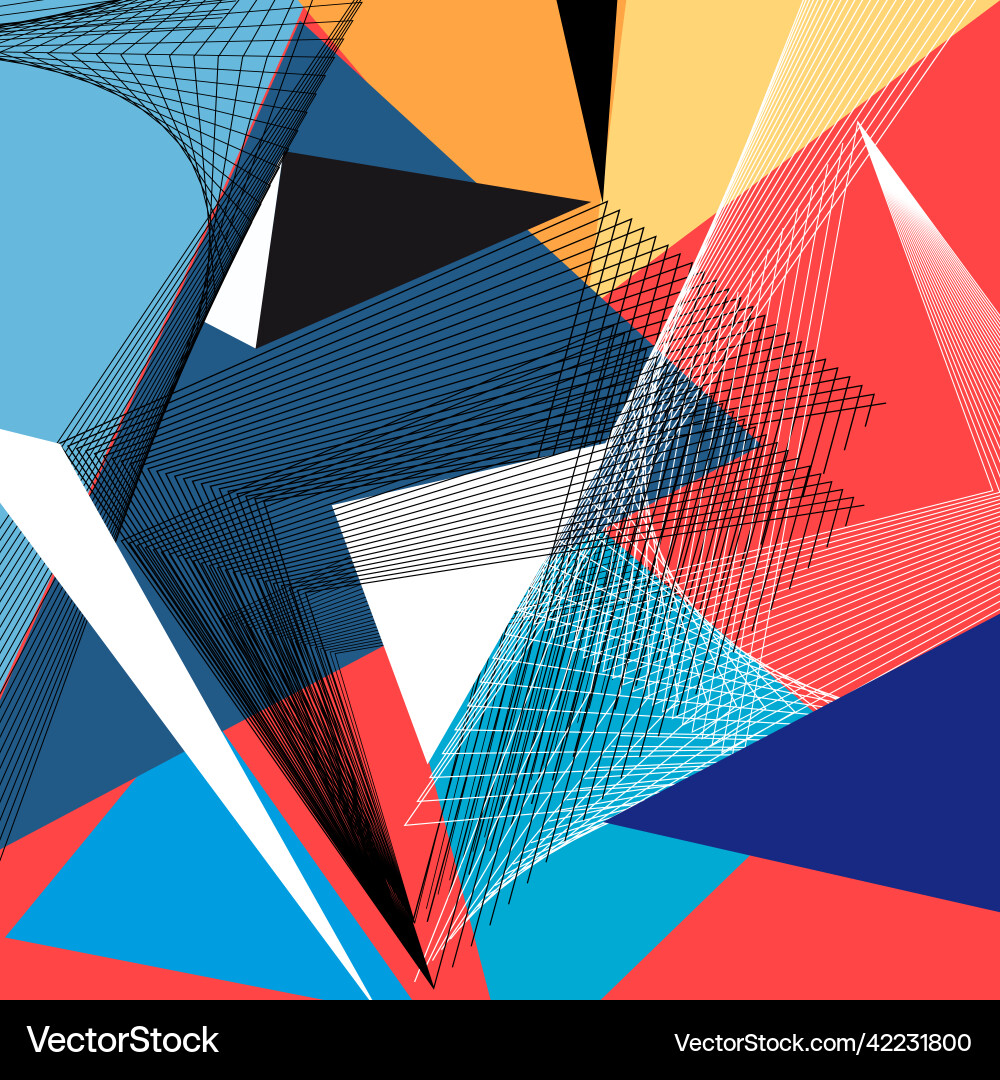 Abstract bright background of geometric Royalty Free Vector
