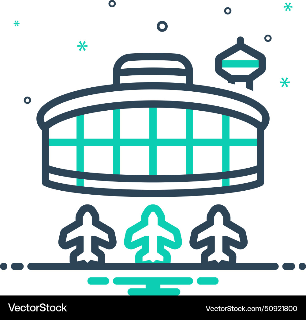 Airport hub Royalty Free Vector Image - VectorStock