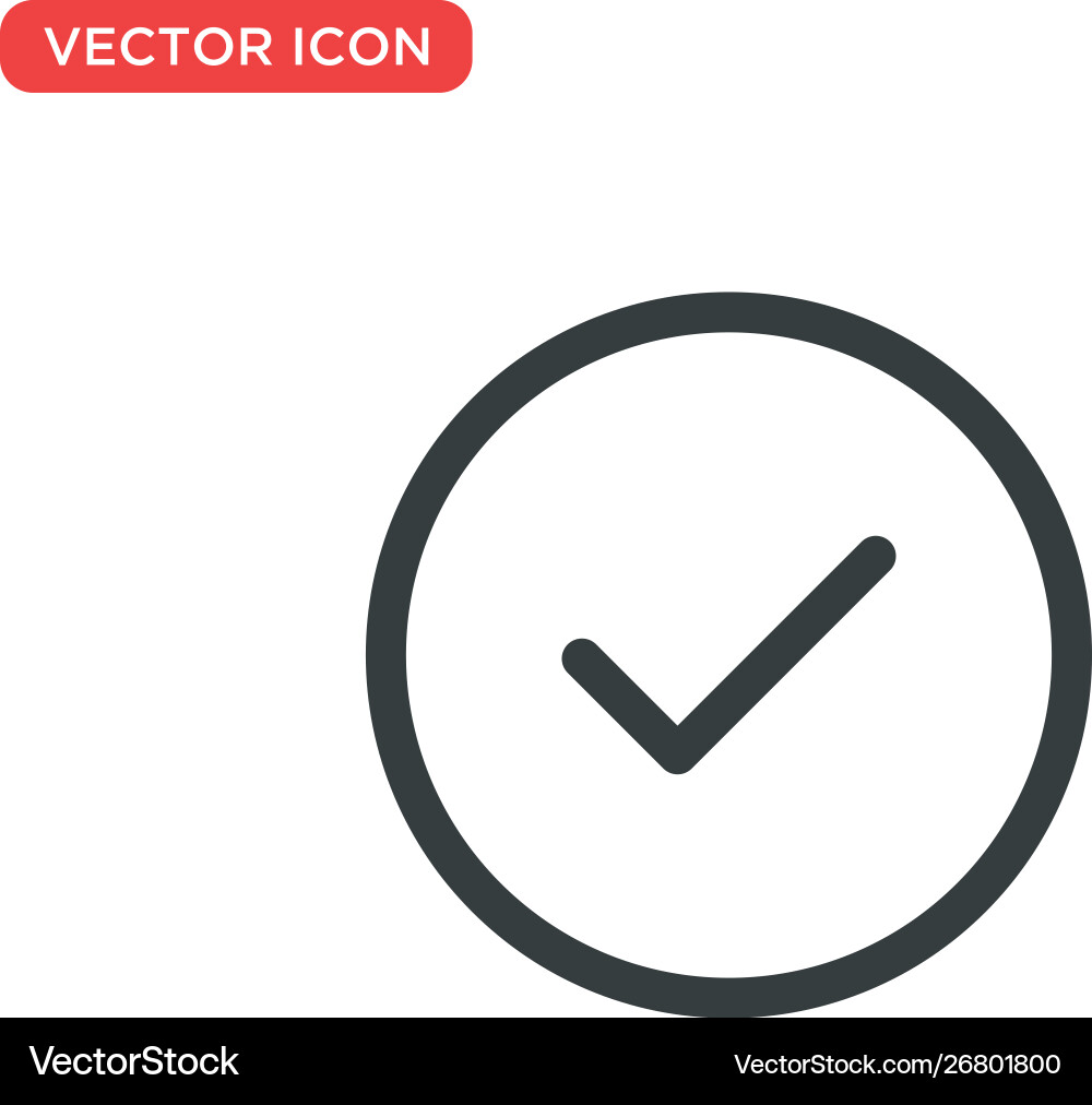 Überprüfen Sie das Symbol-Design Lizenzfreies Vektorbild